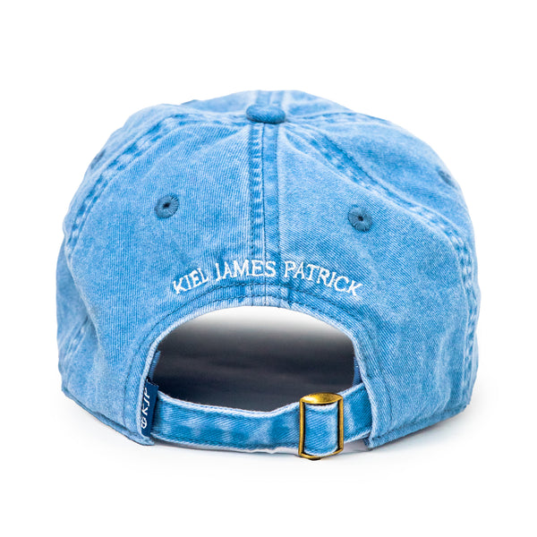 KJP Beluga Caviar Embroidered Ball Cap in Blue – Kiel James Patrick