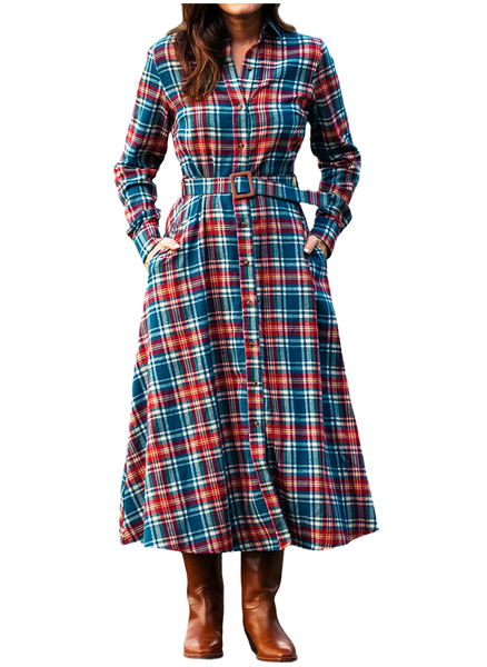 Blue Ridge Mountain Flannel Maxi Dress – Kiel James Patrick