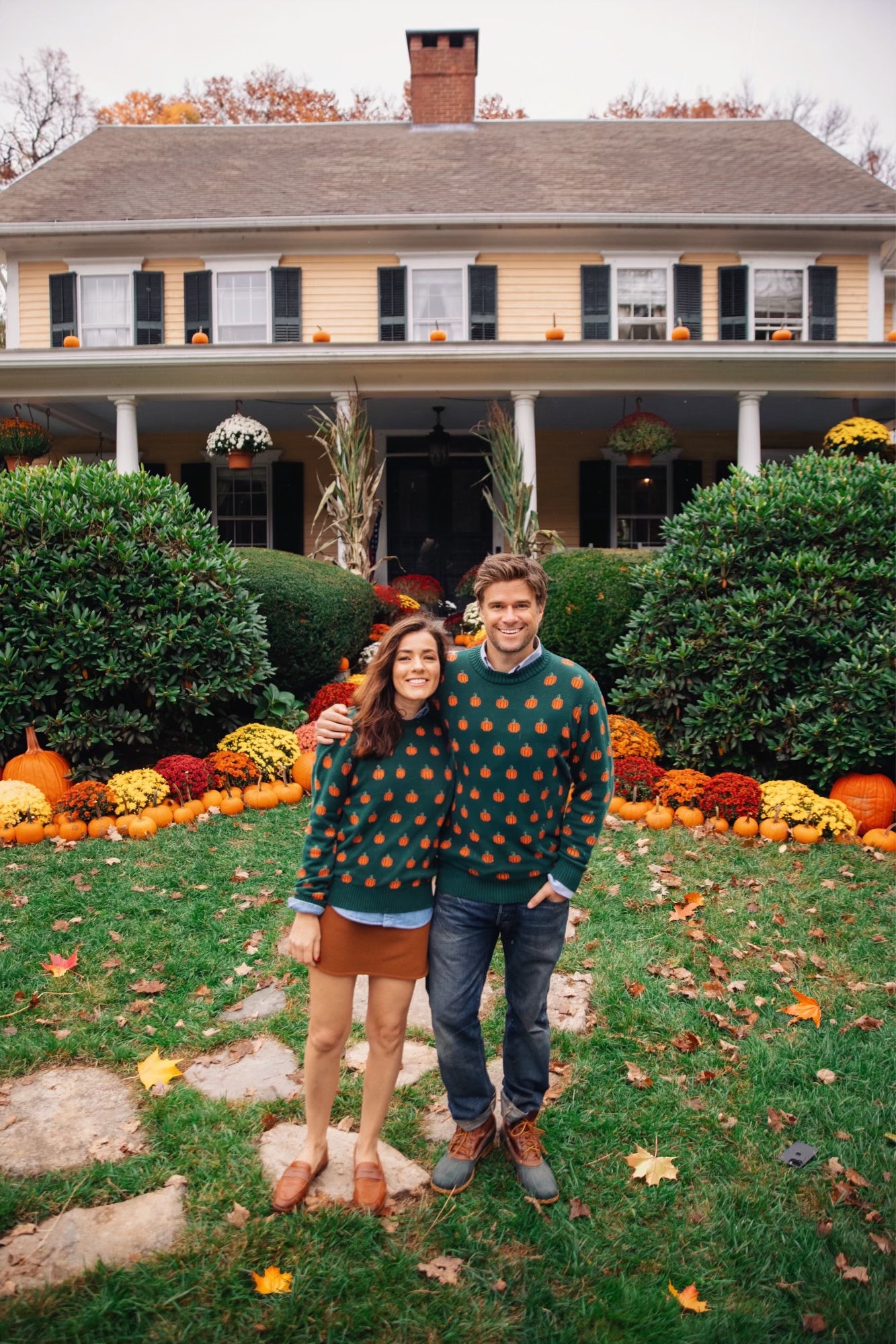 KJP Women's Country Pumpkin Sweater Crewneck Fall Sweater in Green ...