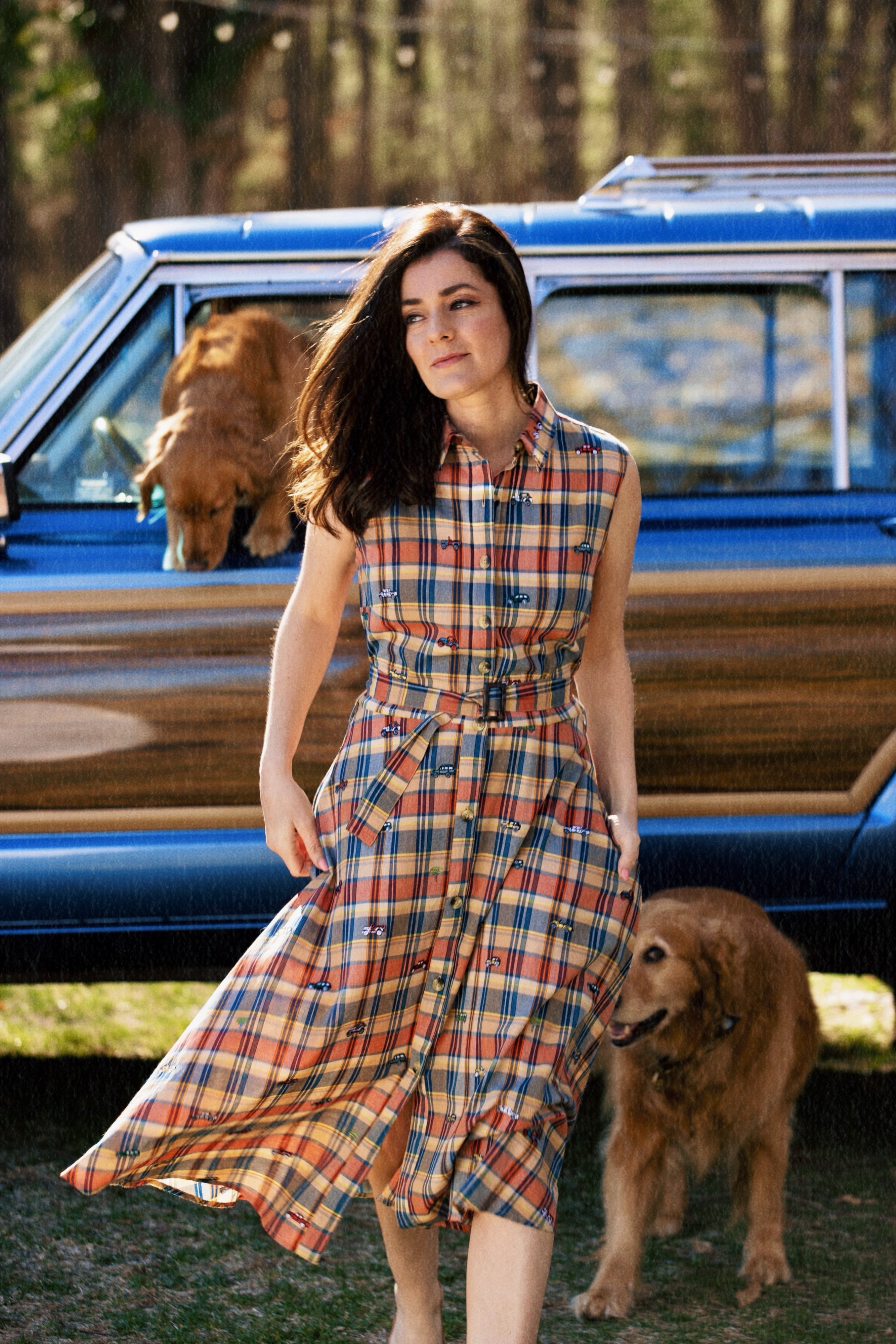 Jeep® x KJP Women's Embroidered Madras Shirtdress – Kiel James Patrick