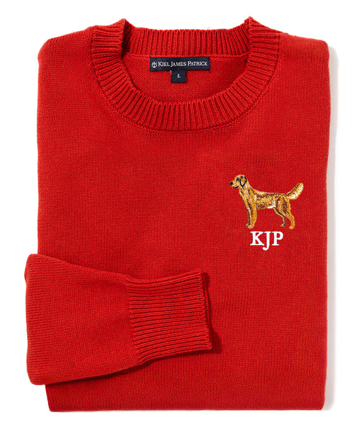 KJP Women's American Golden Retriever Embroidered Monogram Sweater ...
