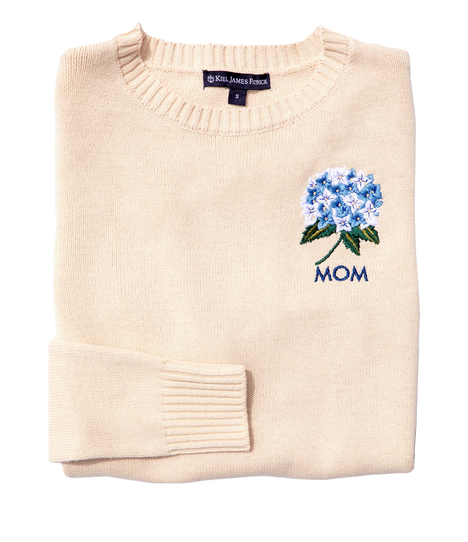 KJP Women's Hydrangea Embroidered Monogram Sweater in Blue – Kiel James ...