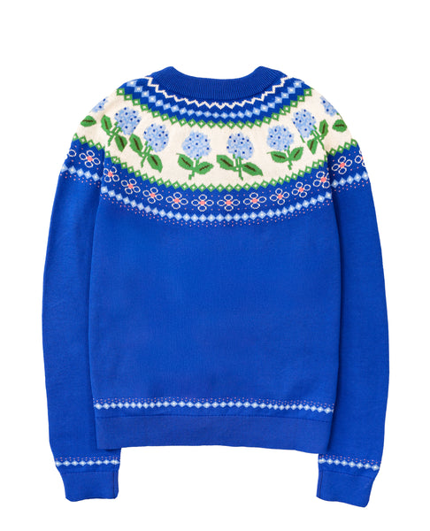 KJP Women's Nantucket Hydrangea Cotton Long Sleeve Cardigan in Blue ...