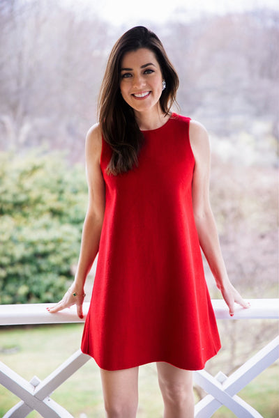 KJP Women's Madeline Trapeze Dress in Red – Kiel James Patrick