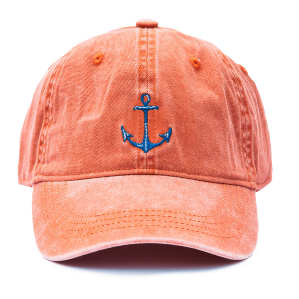 KJP New England Anchor Embroidered Twill Ball Cap in Red – Kiel James ...