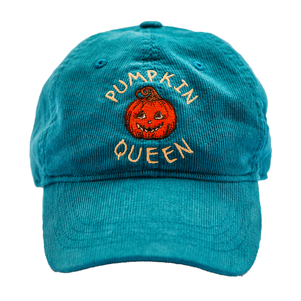 KJP Pumpkin Queen Embroidered Corduroy Ball Cap in Teal – Kiel James ...